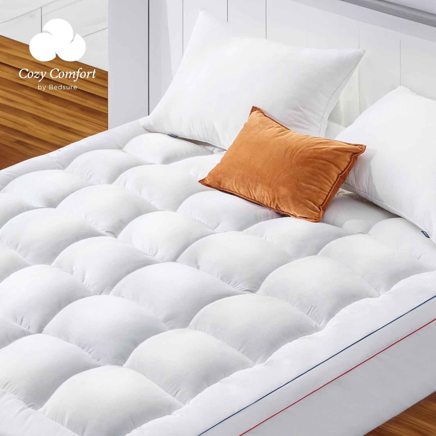 Cozy Comfort Mattress Topper Full Size - Extra Thick Mattress Pad Cover ...