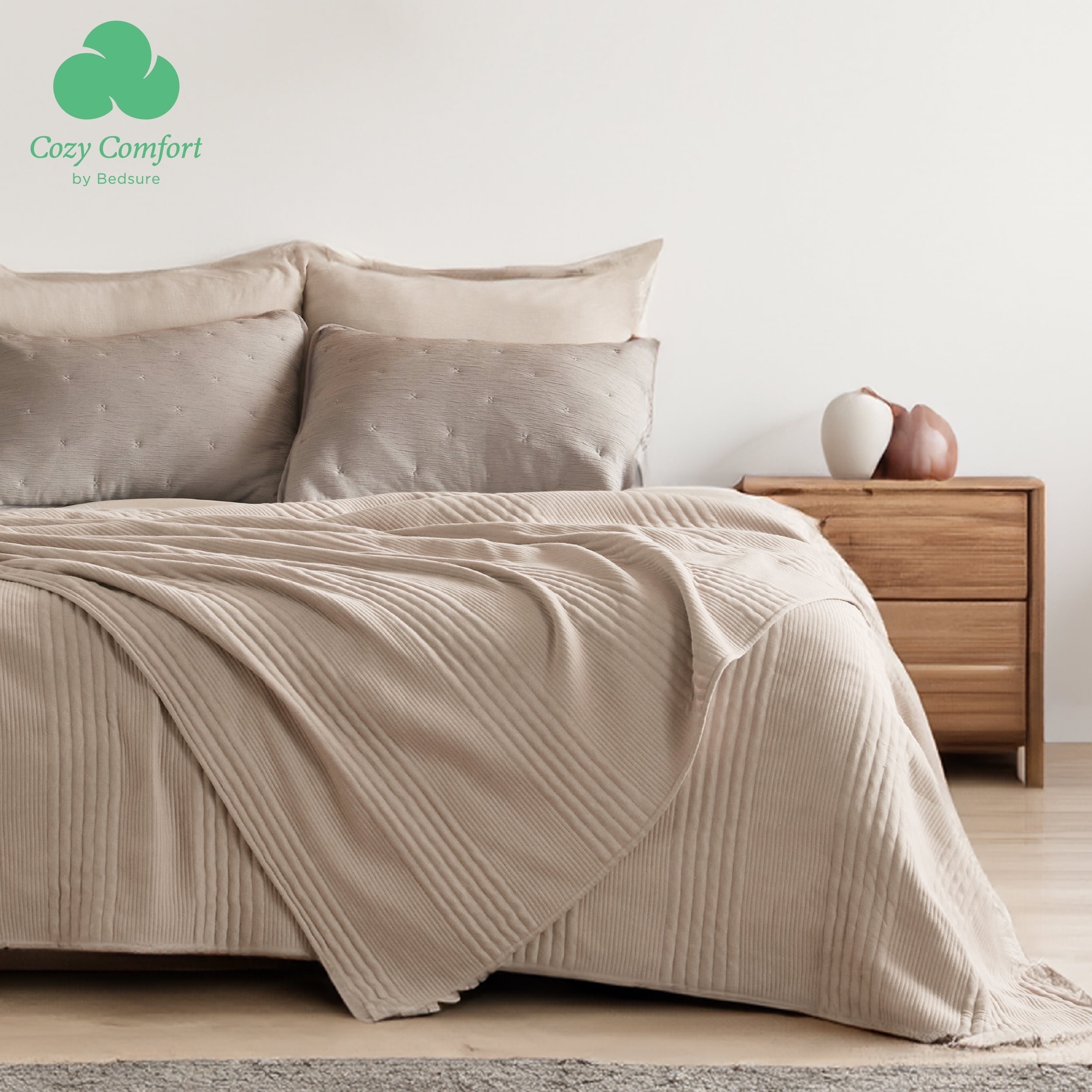 Cozy Comfort Quilted Cotton Modal Blanket Twin-XL, Cozy Warm for All ...