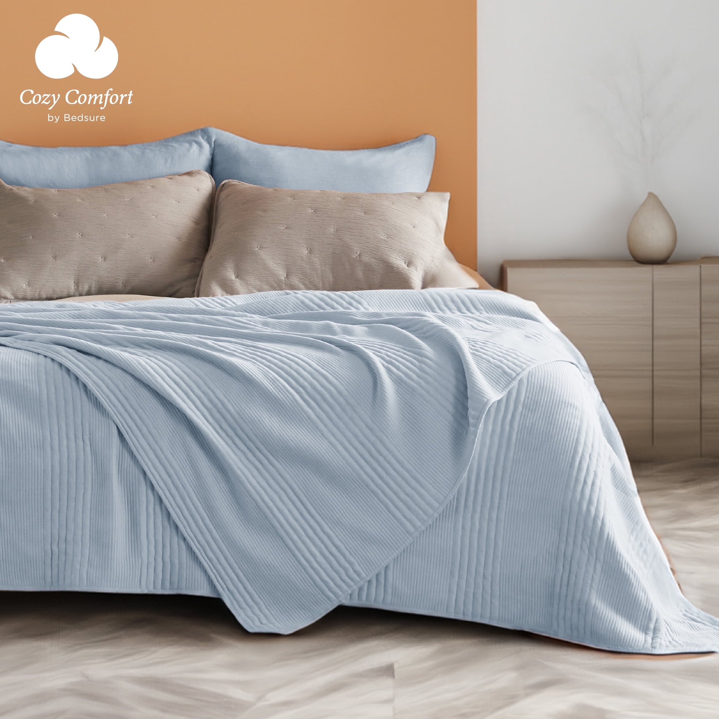Cozy Comfort Quilted Cotton Modal Blanket Twin-XL Size, Cozy Warm for ...