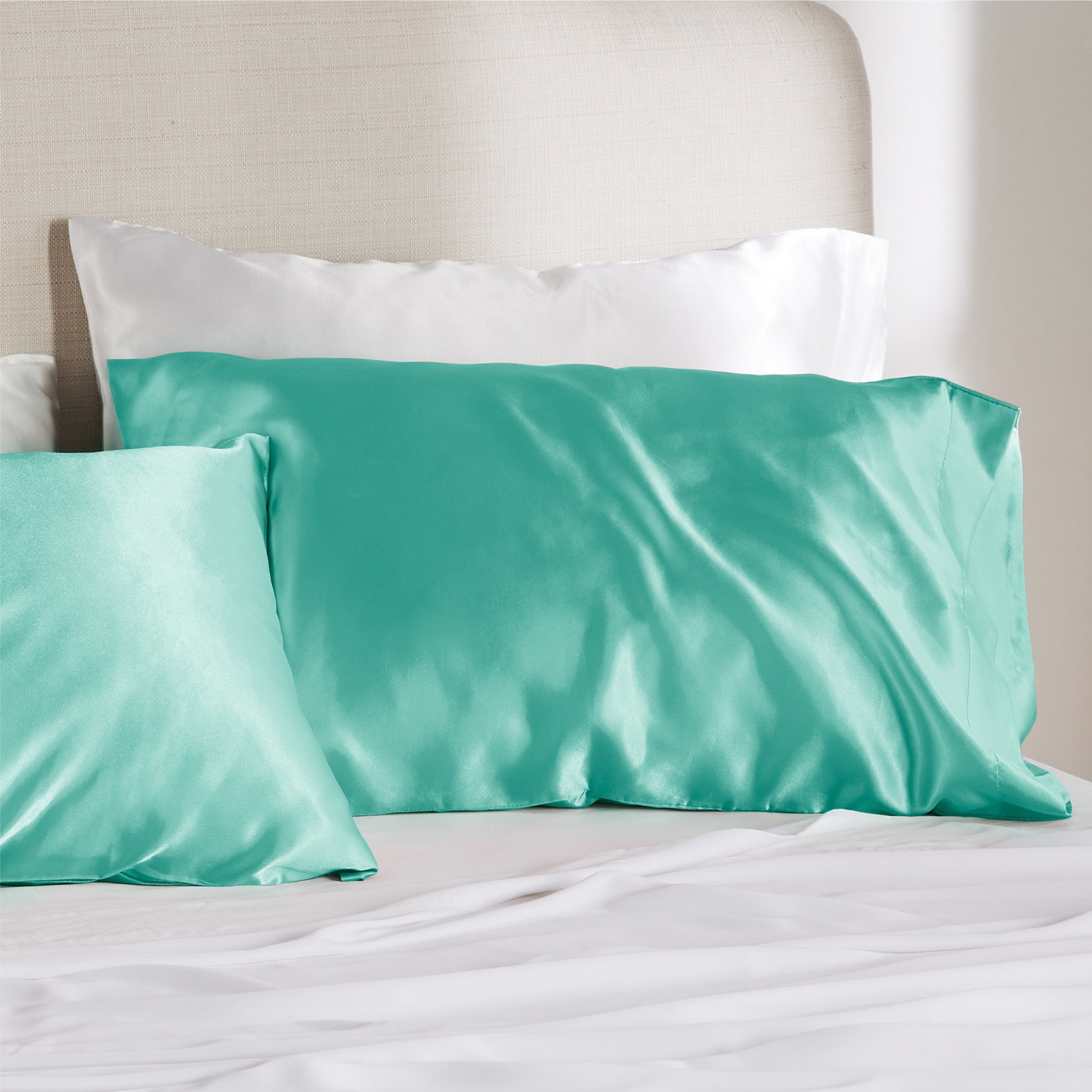 Cozy Comfort Satin Pillowcase 2 Pack Standard with Envelope Closure for ...