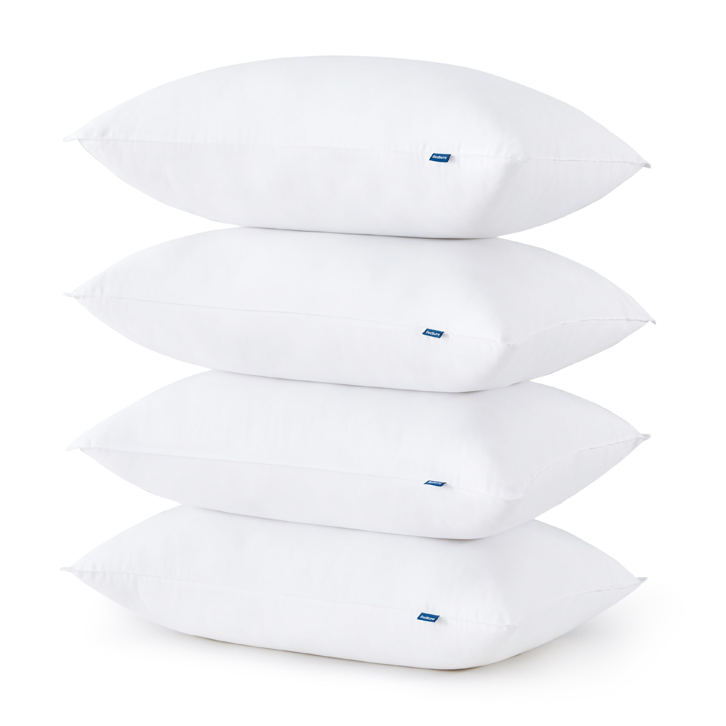 Cozy Comfort Soft Pillows Queen Size Set of 4, Soft Queen Bed Pillows ...
