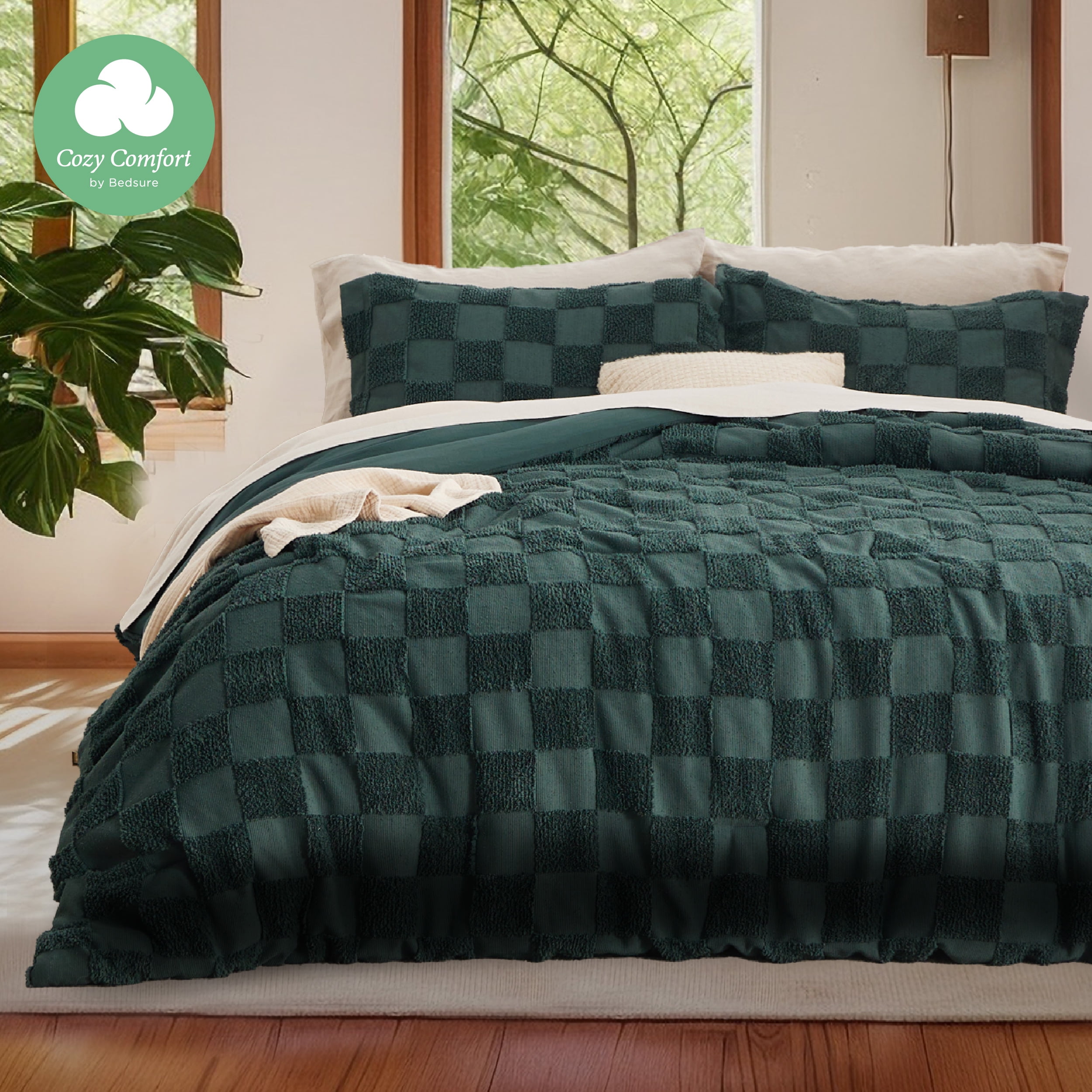 Cozy Comfort Twin Comforter Set, Boho Tufted Bedding Comforter Set ...