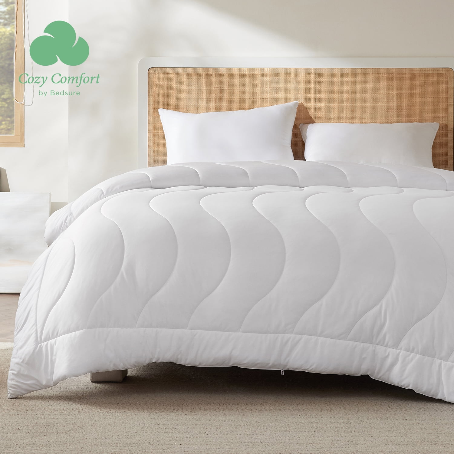 Cozy Comfort Twin-XL Comforter Duvet Insert White, Ultra Soft ...