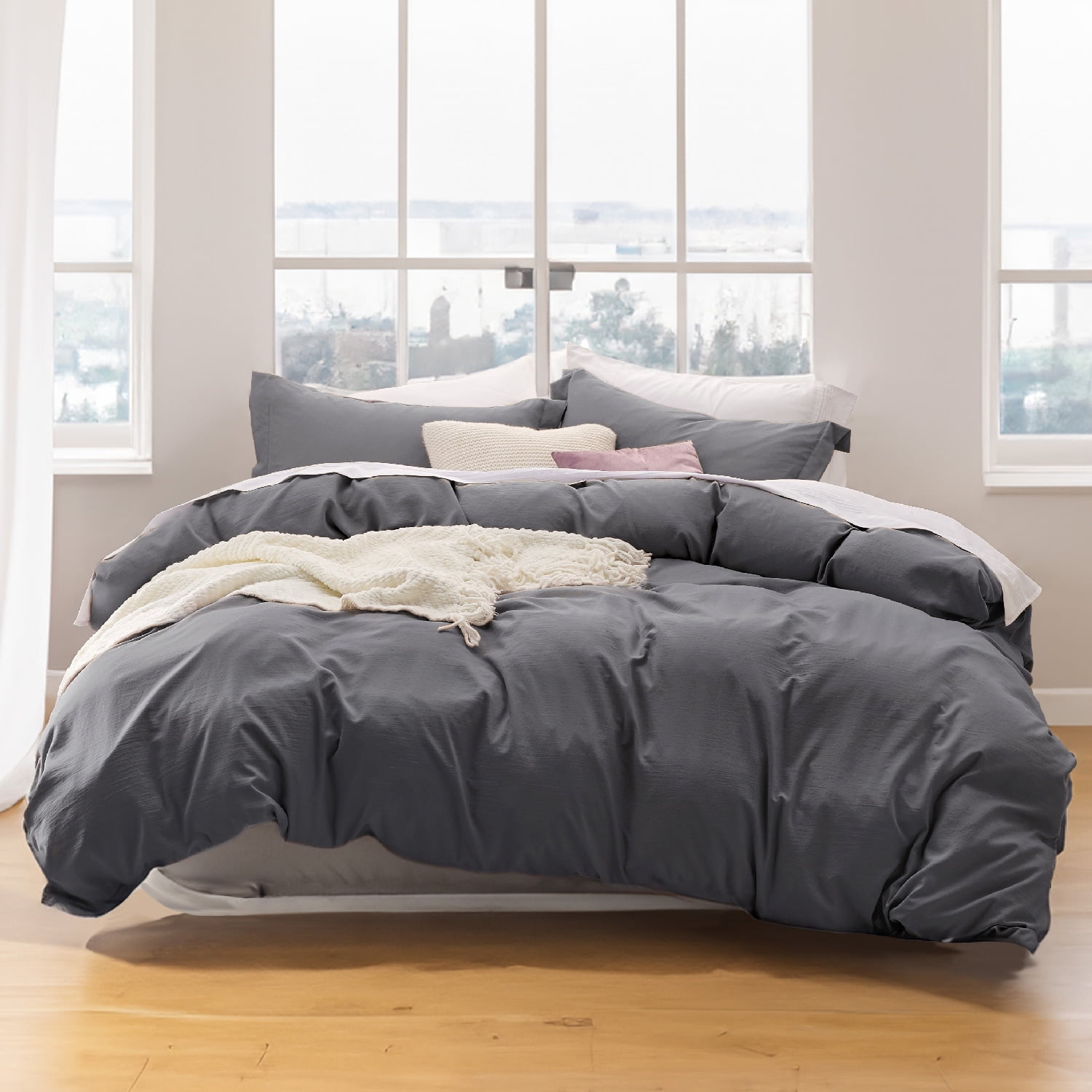Cozy Comfort Washed & Soft Duvet Cover Sets, Soft Full Size Duvet Cover ...