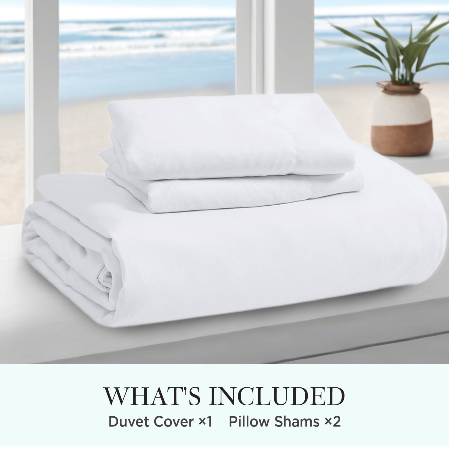 Bedsure Comfort Bedding - White Duvet Cover Queen Size, Soft Prewashed ...