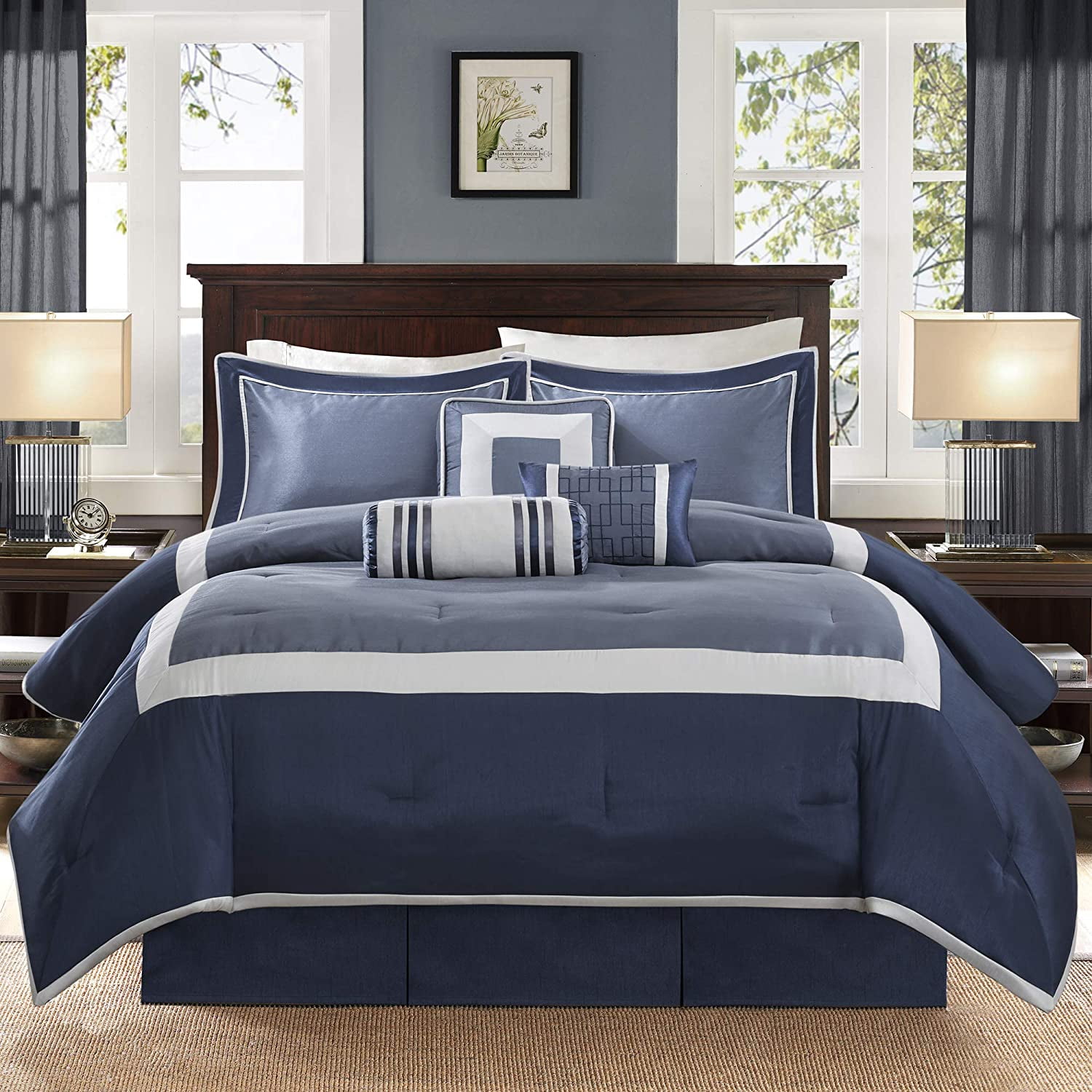 Cozy Comforter Set-Deluxe Hotel Collection, All Season Down Alternative ...