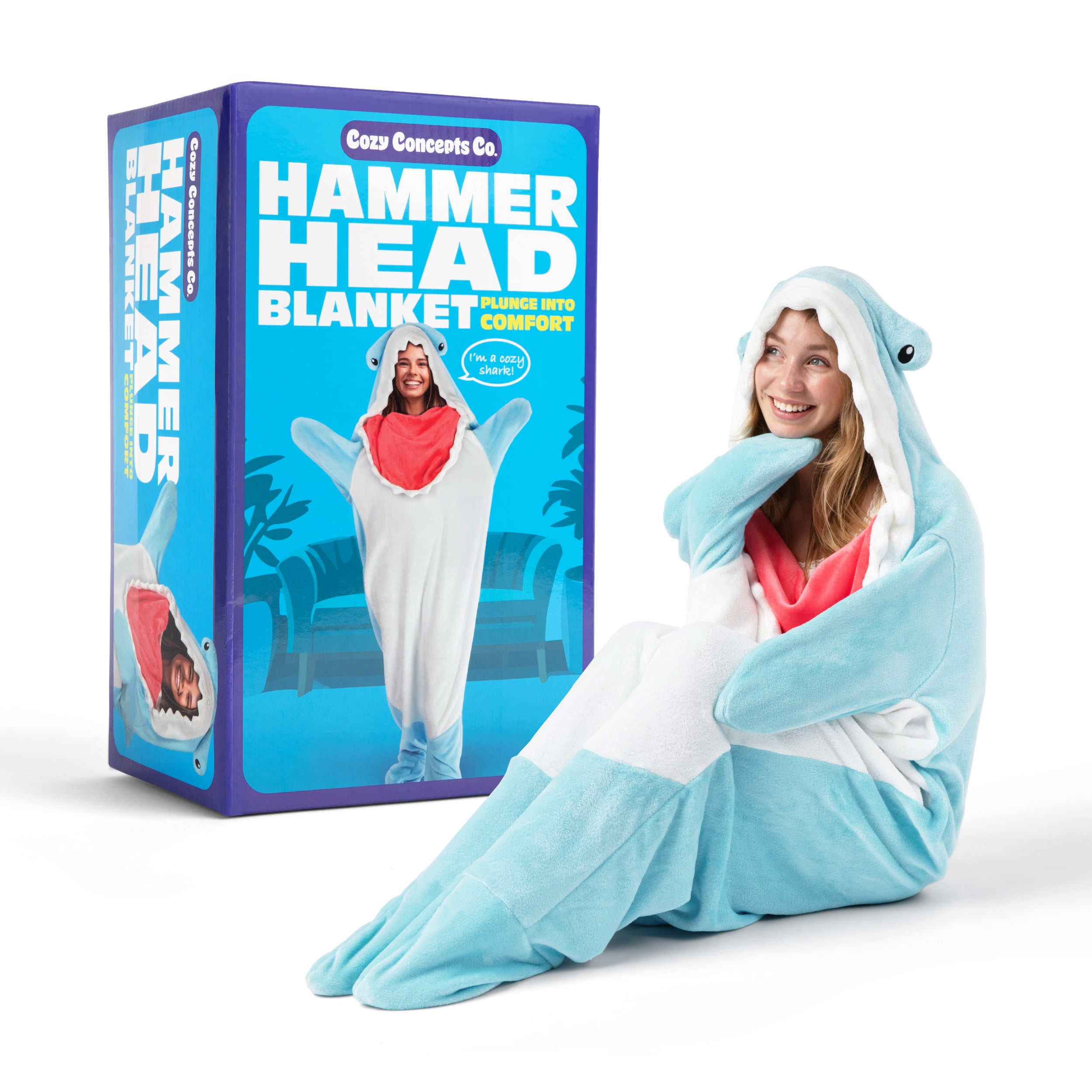 Cozy Concepts Hammerhead Shark Blanket by What Do You Meme? Wearable 70 ...