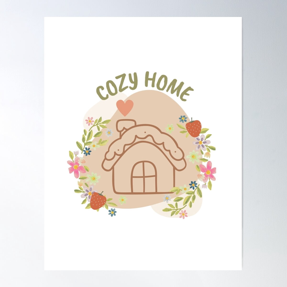 Cozy Cottage Poster Wall Art, Modern Wall Decor For Living Room Bedroom ...