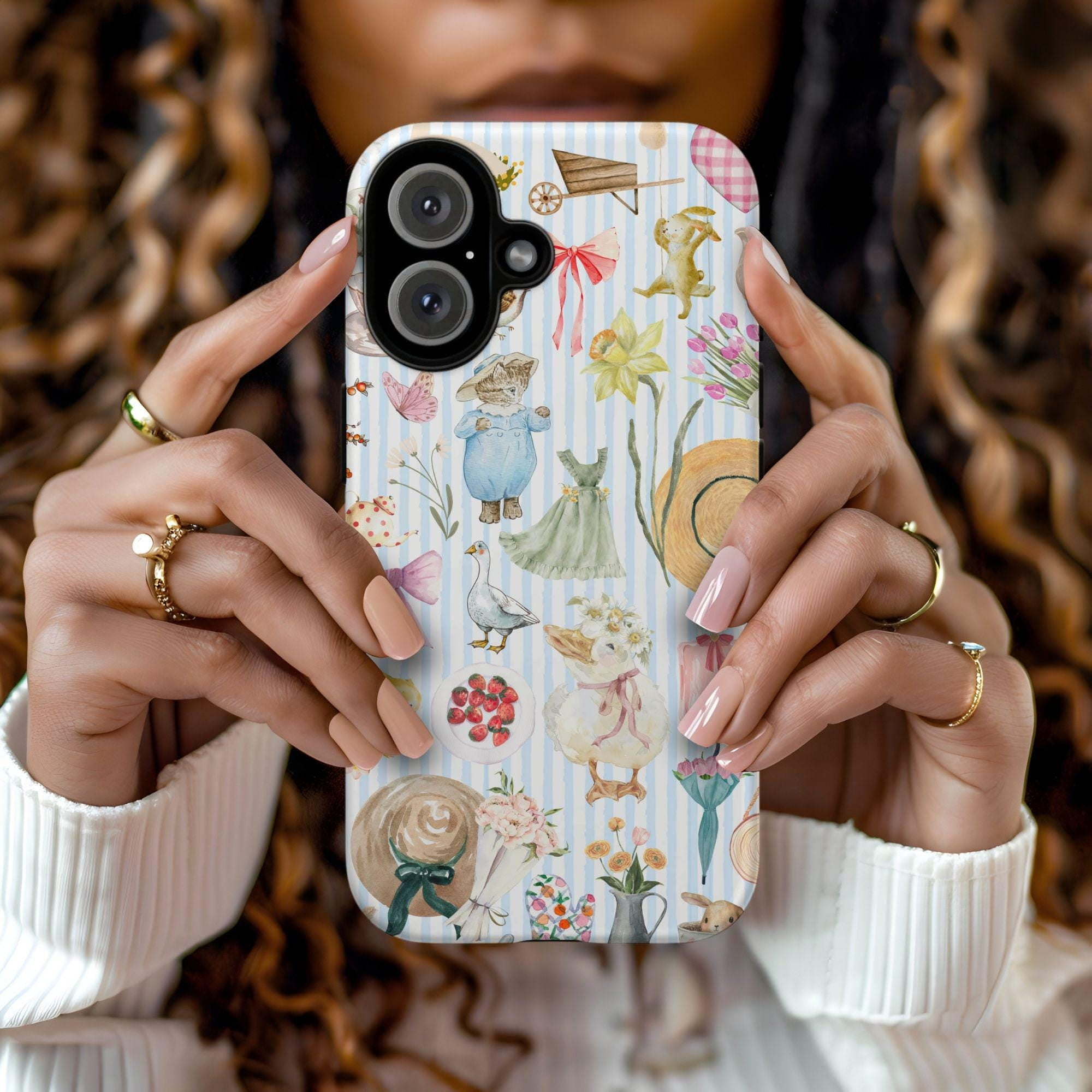 Cozy Cottagecore Pastel Nature Aesthetic Phone Case iPhone 17 11 12 13 ...