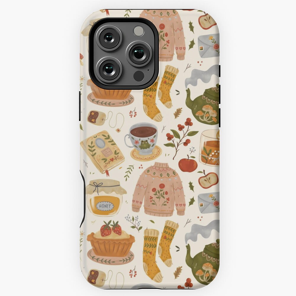 Cozy Cottagecore Pattern Phone Case Compatible with iPhone 11-17 Pro ...