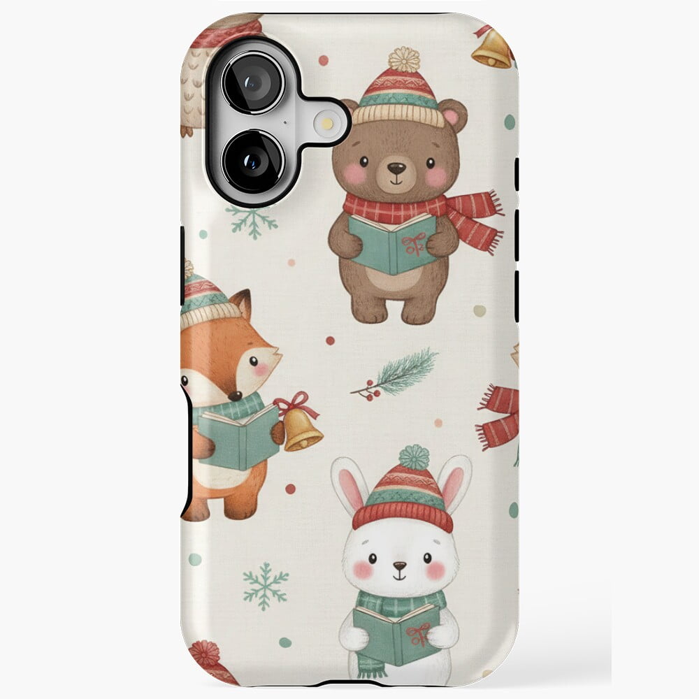 Cozy Critter Carolers Animal Phone Case 17 16 15 14 13 12 11 Pro Max ...