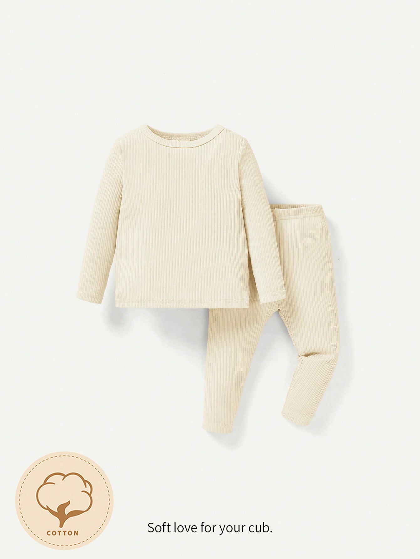 Cozy Cub Baby Girl Snug Fit Pajamas, Solid Color Long Sleeve Top And ...