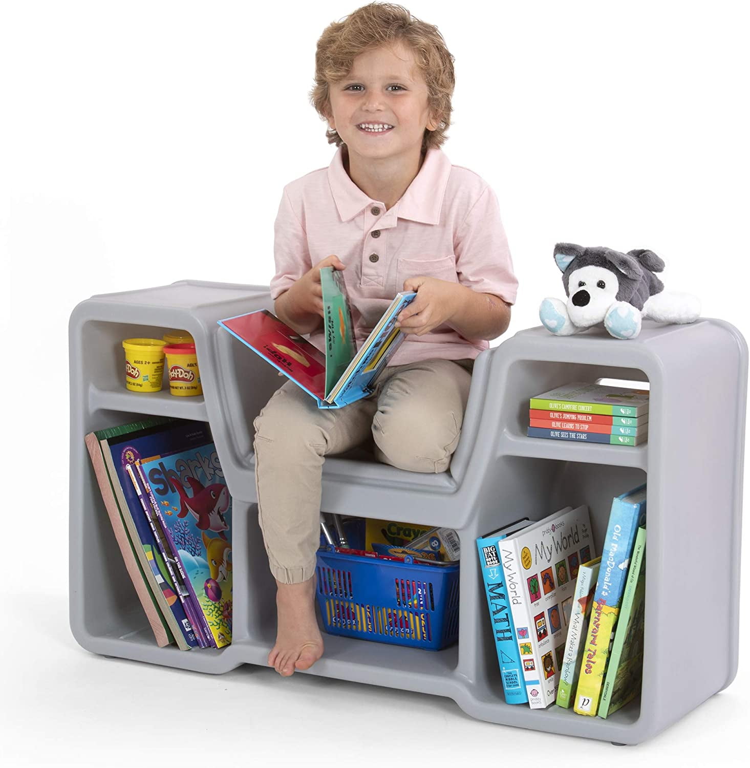 Cozy Cubby Book Nook – Kids Bookshelf and Storage with Built-in Reading ...