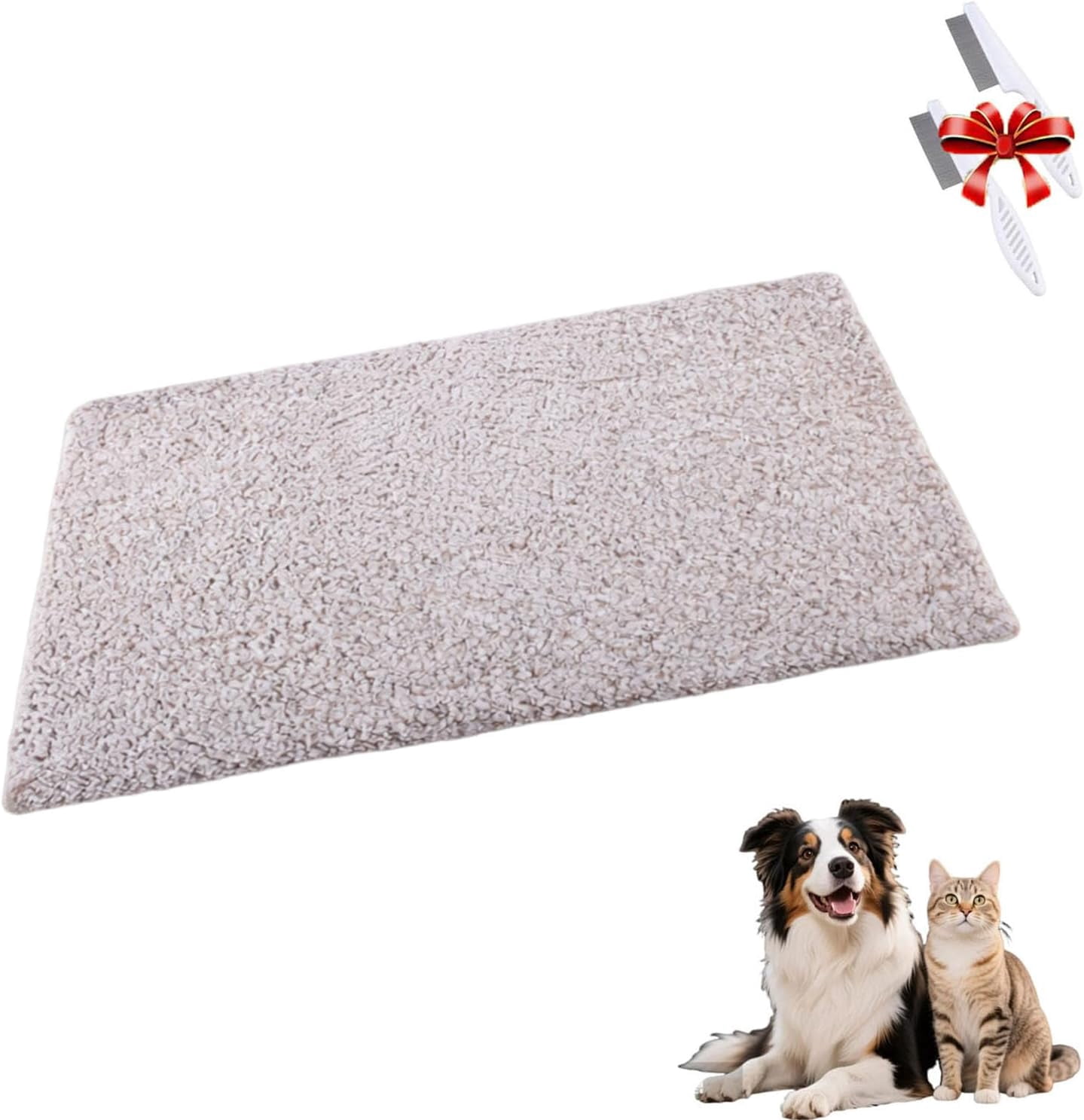 Cozy Cuddle Self-Heating Pet Bed, 4-Layer Thermal Warming Dog Cat Mat ...