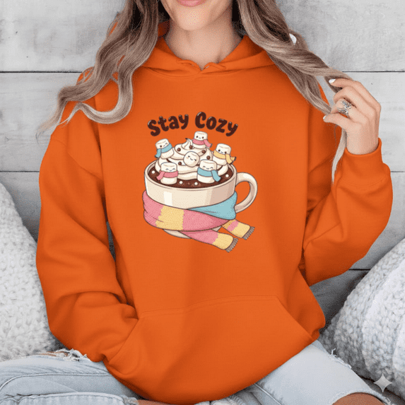Cozy Cup Hot Chocolate Winter Aesthetic Holiday Cheer Hoodie Shirt, up ...