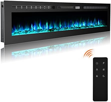 Cozy Daisy Electric Fireplace Heater, Wall Mounted and in-Wall Recessed ...
