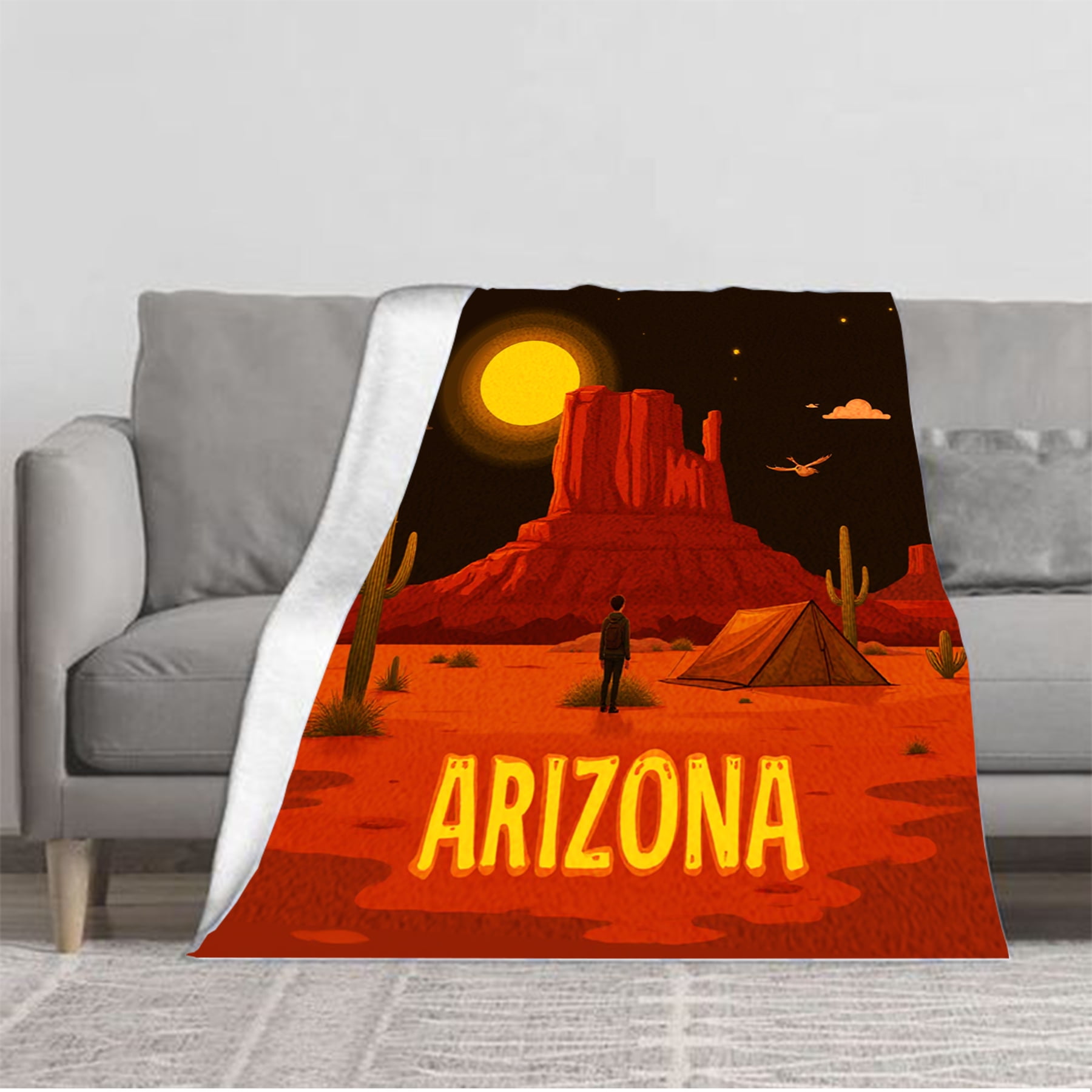 Cozy Desert Night Flannel Blanket - Soft Warm and Durable with Stunning ...