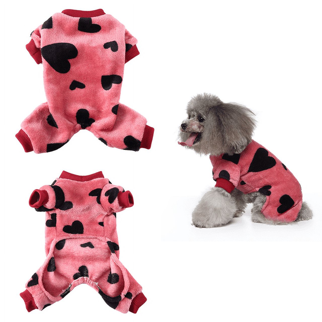 Cozy Dog Winter Pajamas with Halloween Print | Warm Pomeranian Overalls ...