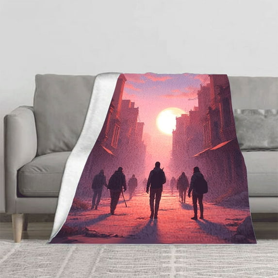 Cozy Durable Flannel Blanket - Soft Warm Throw for Sofa Travel & Bed ...