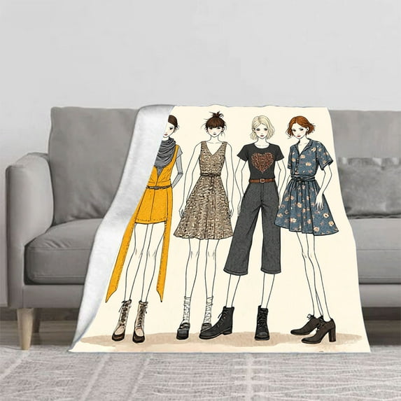 Cozy Durable Flannel Blanket - Soft Warm Throw for Sofa Travel & Bed ...