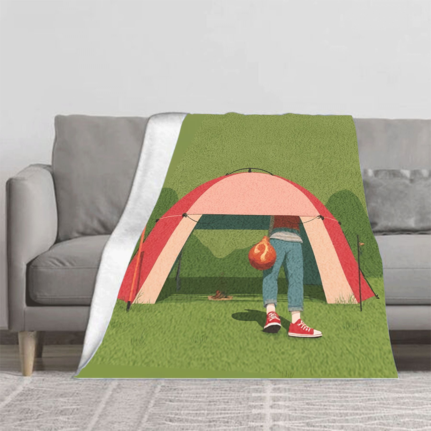 Cozy Durable Flannel Blanket - Soft Warm Throw for Sofa Travel & Bed ...