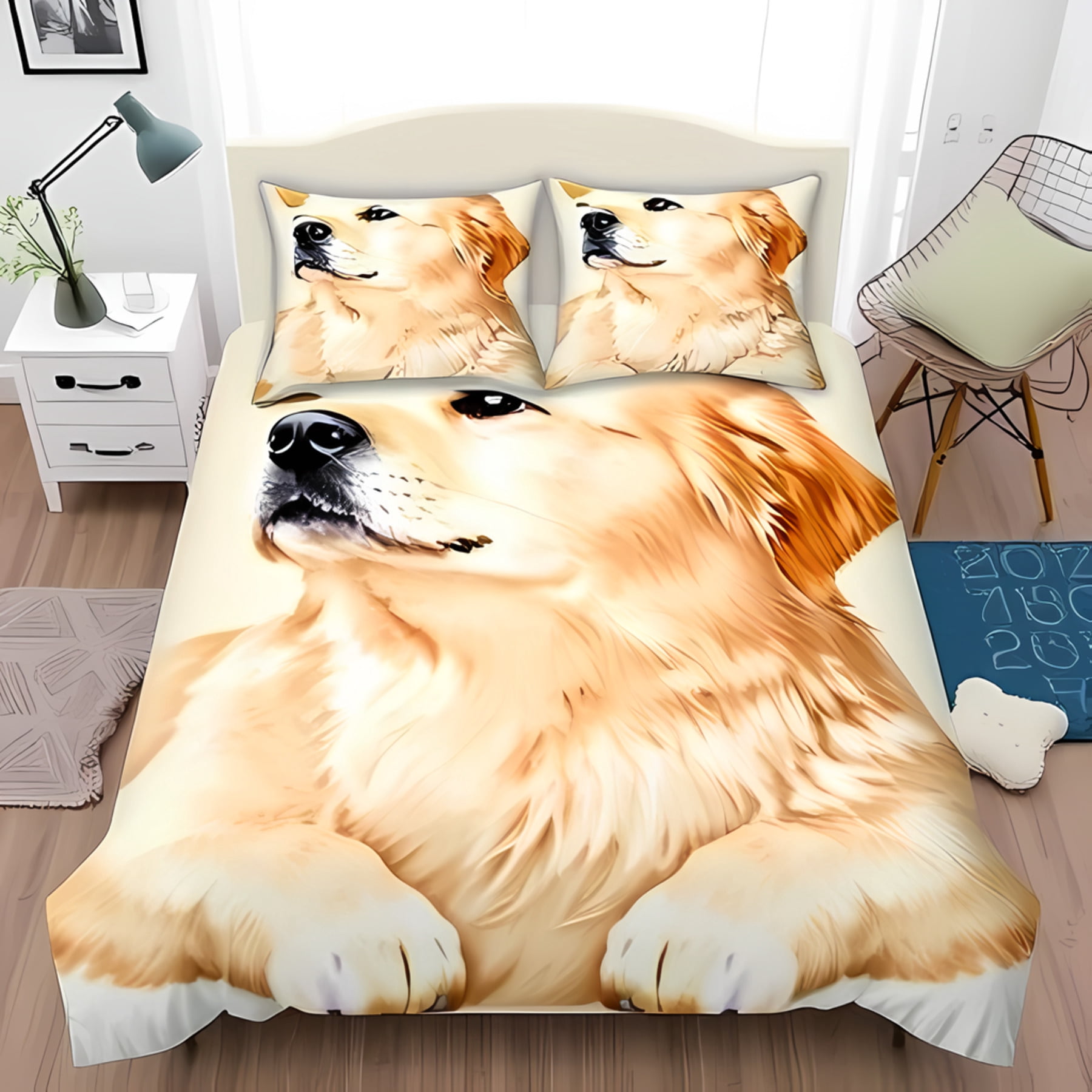Cozy Duvet Cover Set Vibrant Dog Design for Pet Lovers - Soft ...