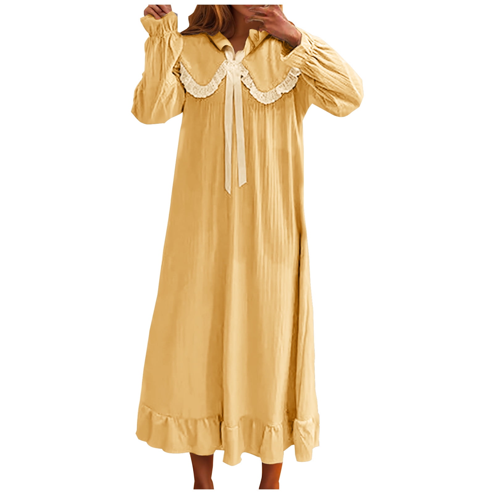 Cozy Earth Pajamas Nightgowns for Women Sleepwear Full Length Long ...