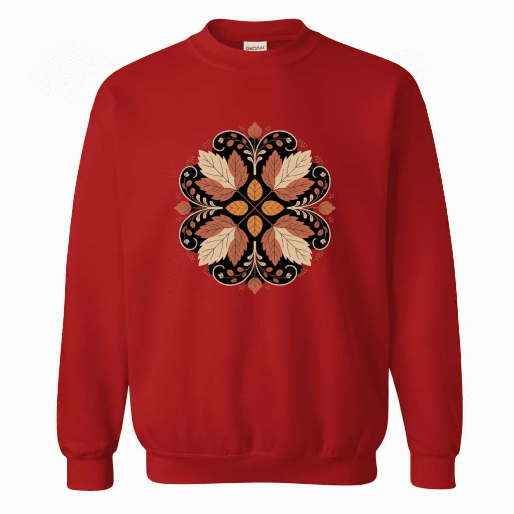 Cozy Fall Autumn Leaf Dog Paw Pet Lover Seasonal Art Sweatshirt up to ...