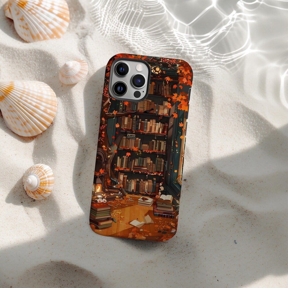 Cozy Fall Bookshelf Witchy Dark Academia Phone Case for 17 16 15 14 13 ...
