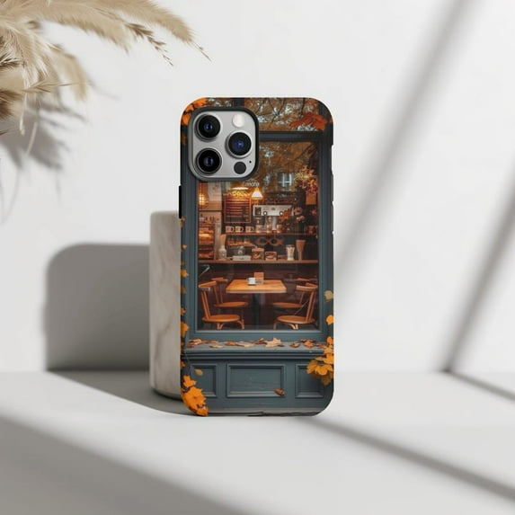 Cozy Fall Coffee Shop Autumn Cafe Phone Case for iPhone 11 12 13 14 15 16 - Walmart.com