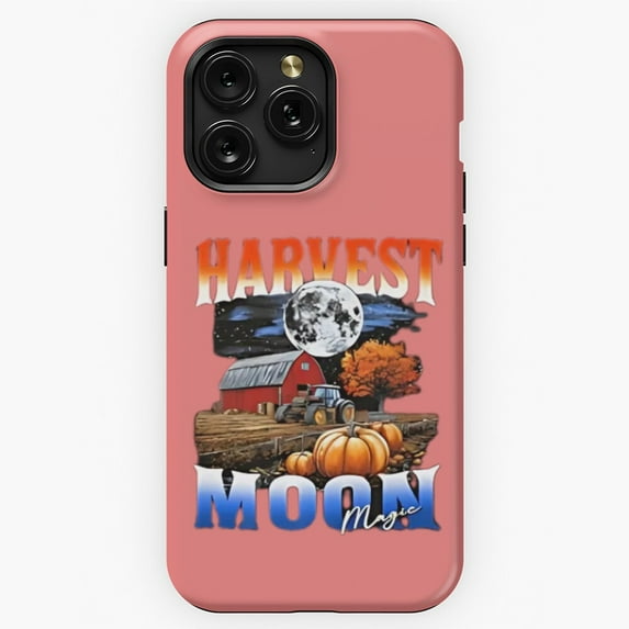 Cozy Fall Harvest Moon Magic Autumn Illustration iPhone Case 17 16 15 ...
