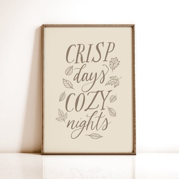 Cozy Fall Print Wall Art Neutral Fall Decor Print Modern Autumn Decor ...