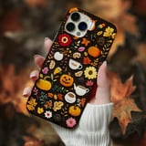 Cozy Fall Protective Cover with Autumn Embroidery Icons like Pumpkins ...