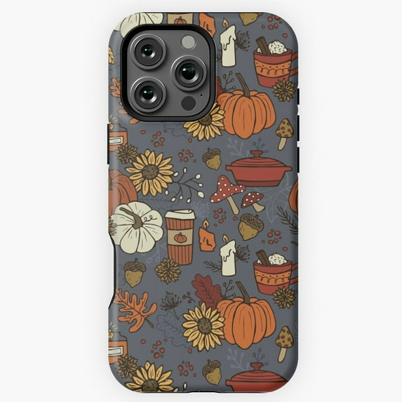 Cozy Fall Vibes Pattern iPhone Case 17 16 15 14 13 12 11 Pro Max ...