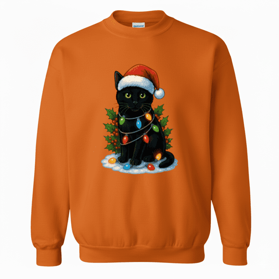 Cozy Family Cat Festive Winter Outfit Playful Holiday Kitty Art ...