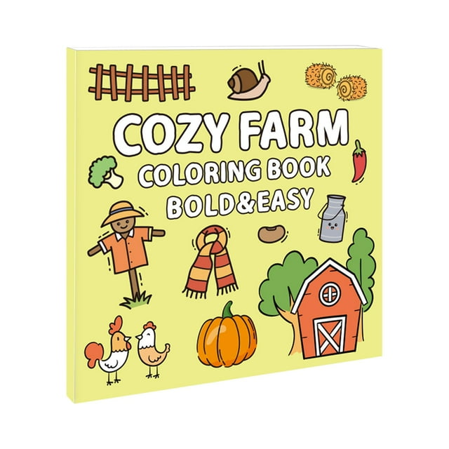 Cozy Farm Coloring Book: Bold & Easy Designs for Kids (Bold & Easy ...