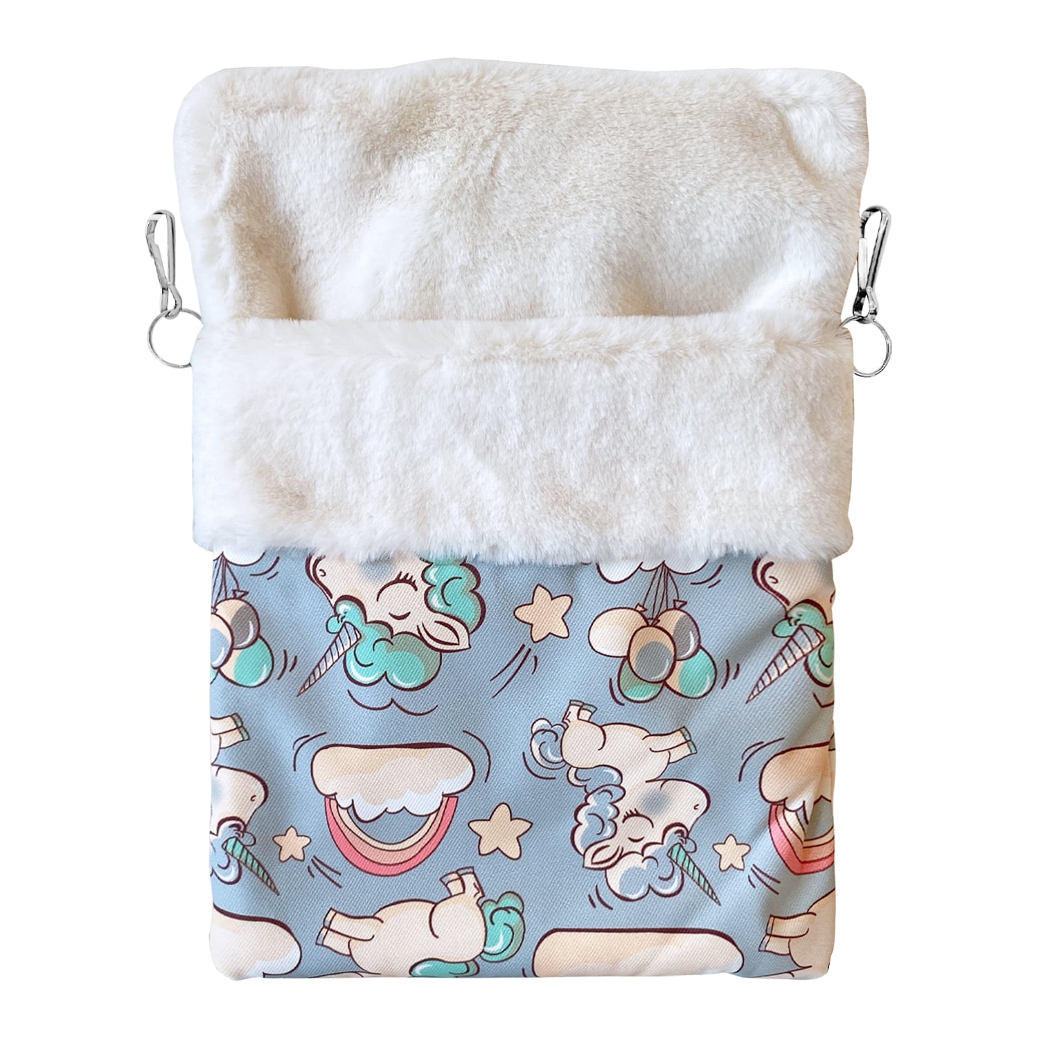 Cozy Faux Rabbit Fur Sugar Glider Sleeping Pouch - Handmade Snuggle ...