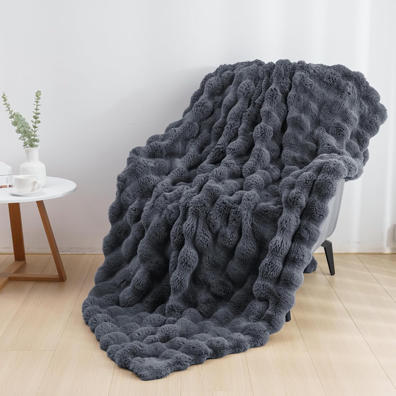 Cozy Faux Throw Blanket for Couch Warm Fuzzy Throw Blanket, Soft Plush ...