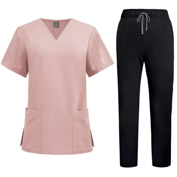 Cozy Fit Scrubs for Women Set, Moisture Wicking Hospital Workwear Set ...