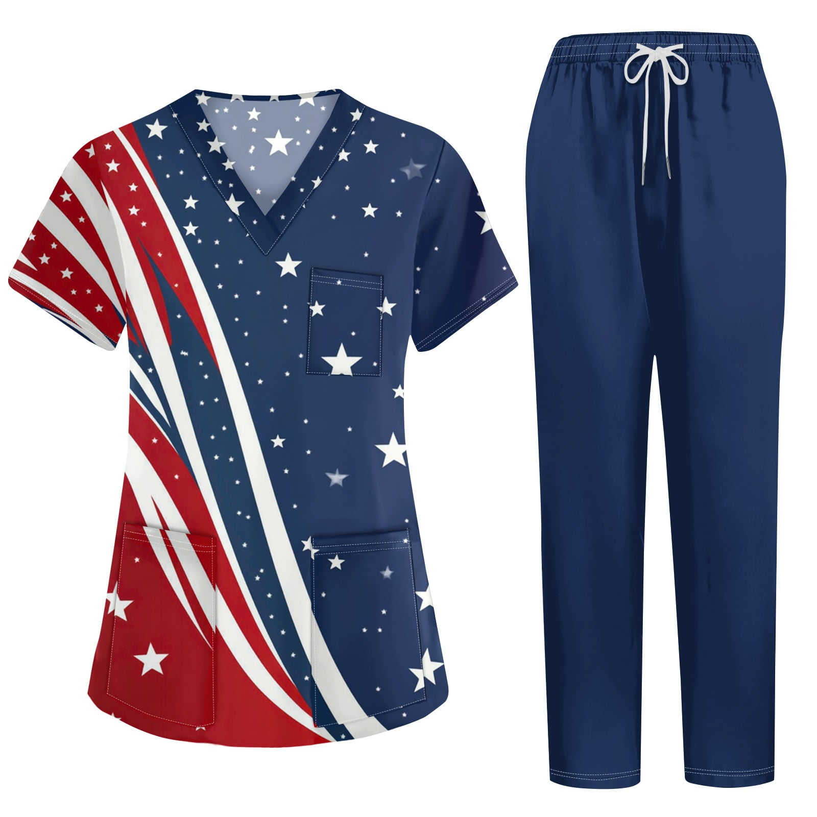 Cozy Fit Scrubs For Women Set,Women's Scrubs Set Short Sleeve ...