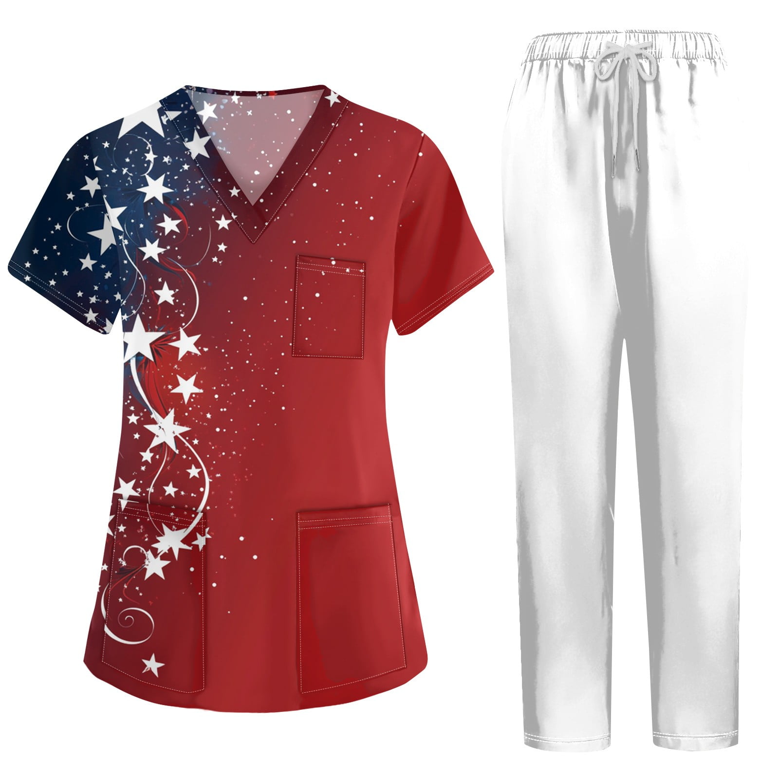 Cozy Fit Scrubs For Women Set,Women's Scrubs Set Short Sleeve ...