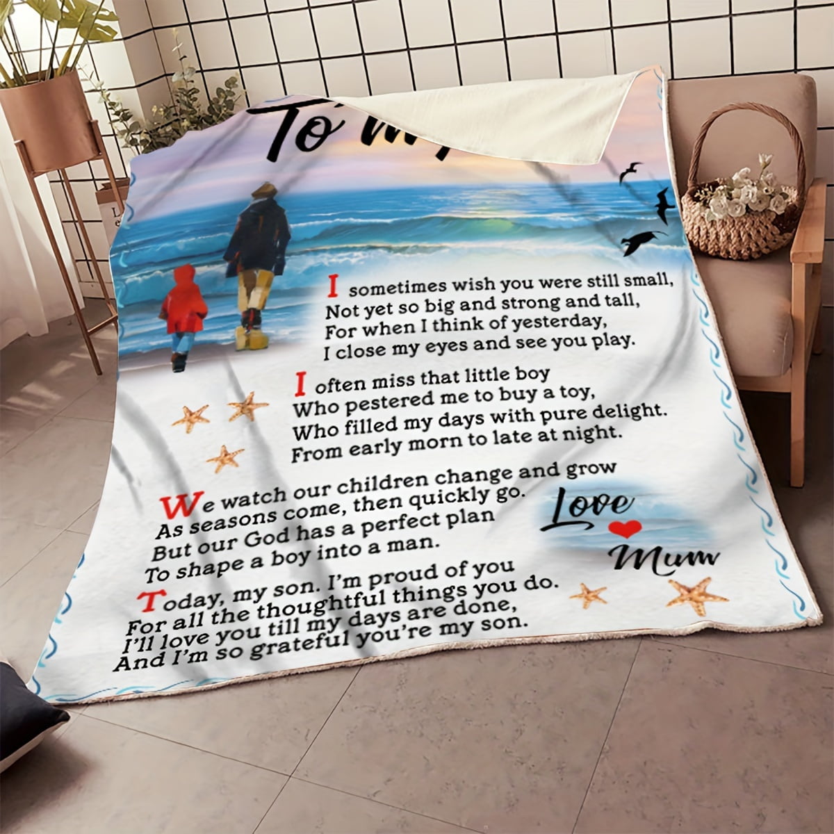 Cozy Flannel Blanket Soft Cozy Flannel Blanket Heartfelt Message Decor ...