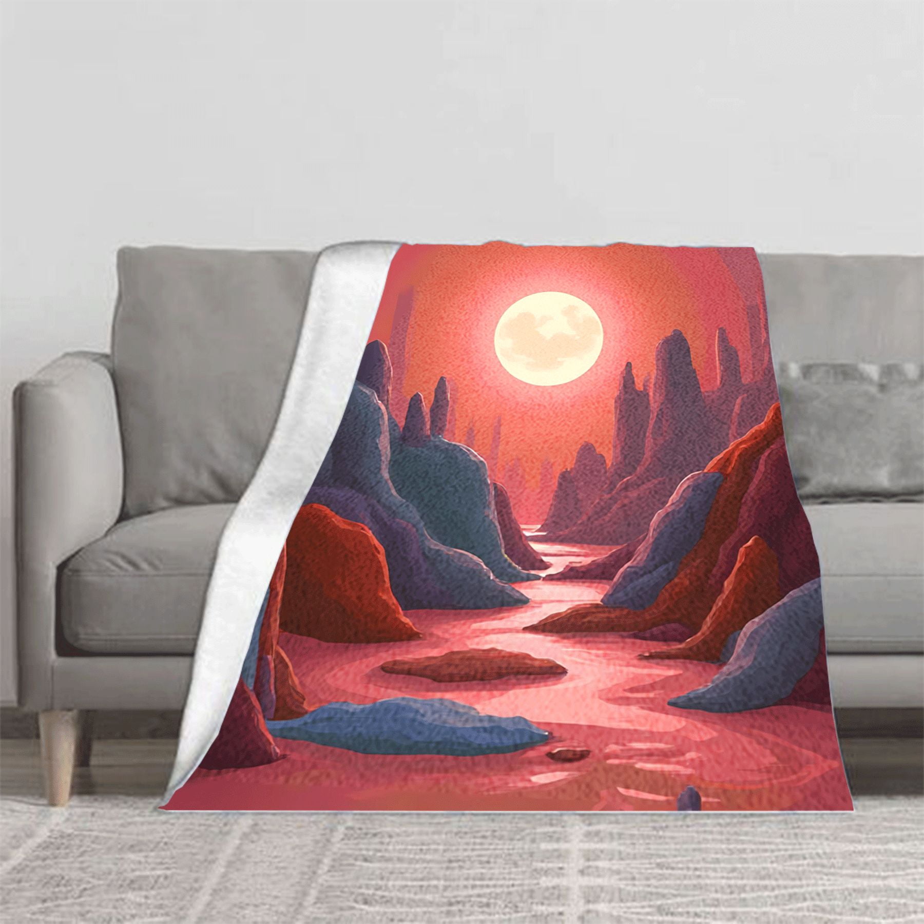 Cozy Flannel Blanket - Soft & Warm Dreamy Vibrant Colors Perfect for ...