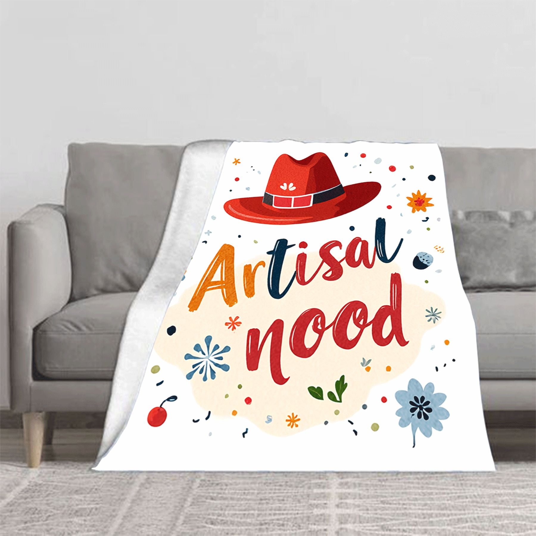 Cozy Flannel Blanket - Soft Warm Durable Design with Colorful Floral ...