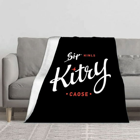 Cozy Flannel Blanket - Soft Warm Durable Design with Elegant Cursive ...