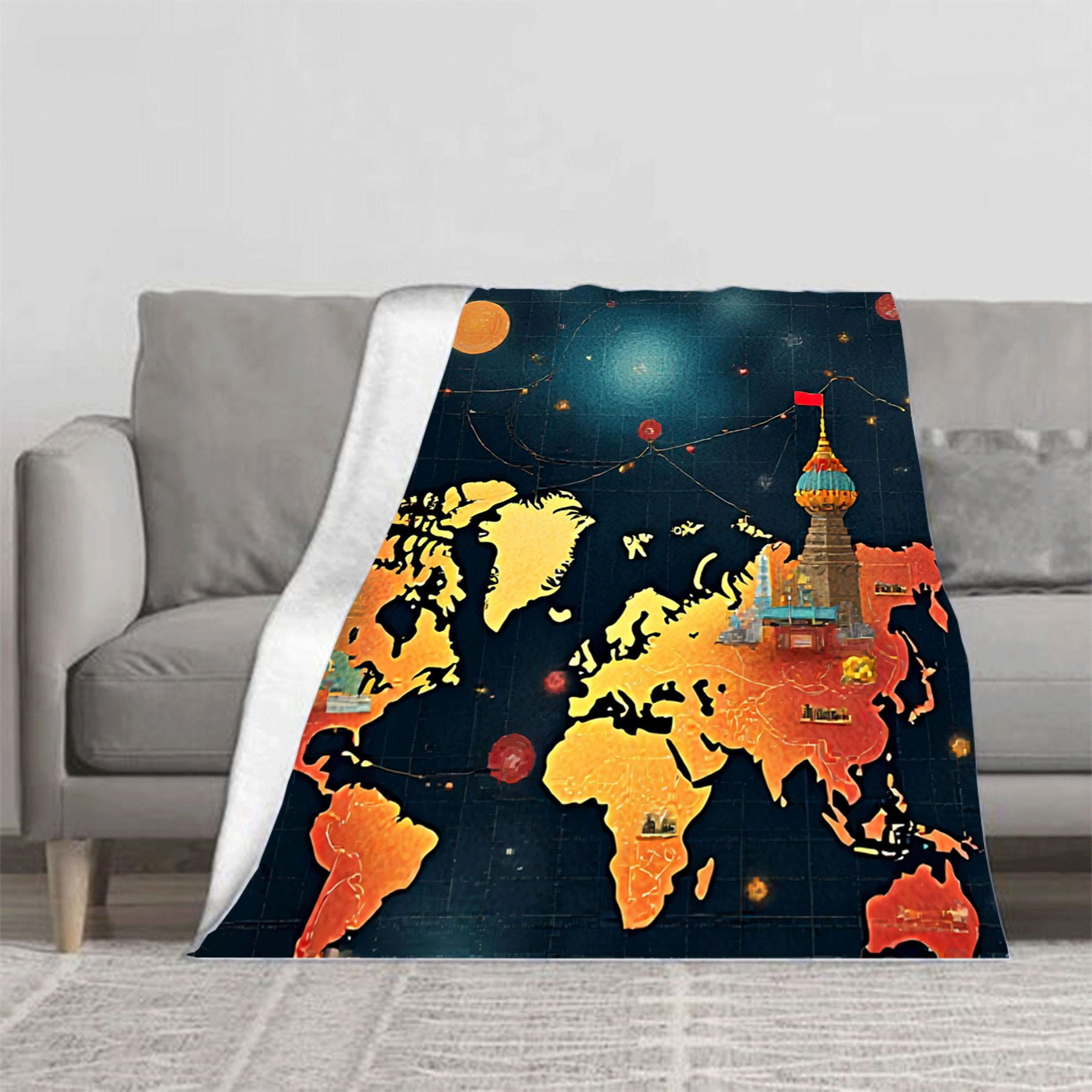 Cozy Flannel Blanket - Soft Warm Durable Perfect for Sofa Travel Bed ...