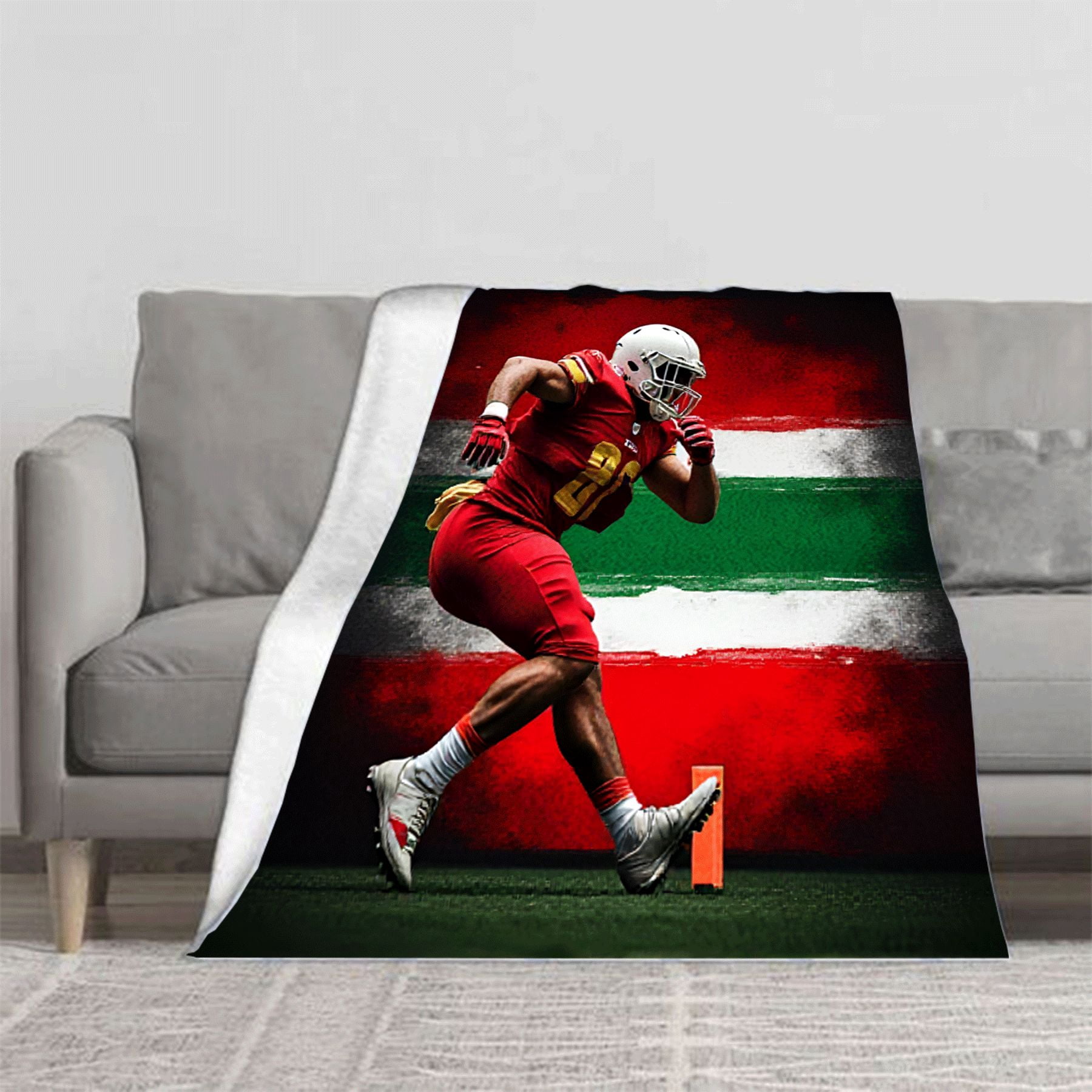 Cozy Flannel Blanket - Soft Warm Durable Stylish Red White & Green ...