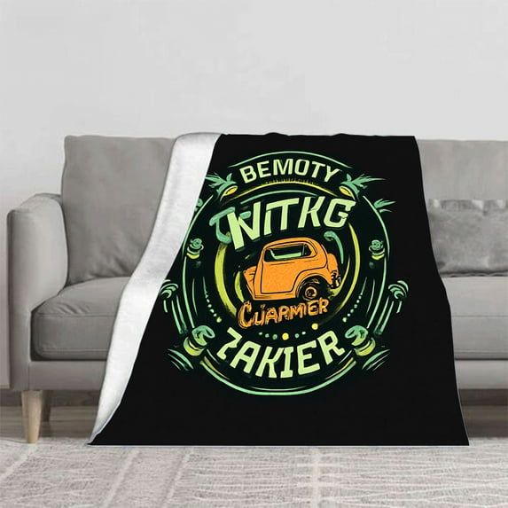 Cozy Flannel Blanket - Soft Warm Durable Stylish Vintage Car Design ...