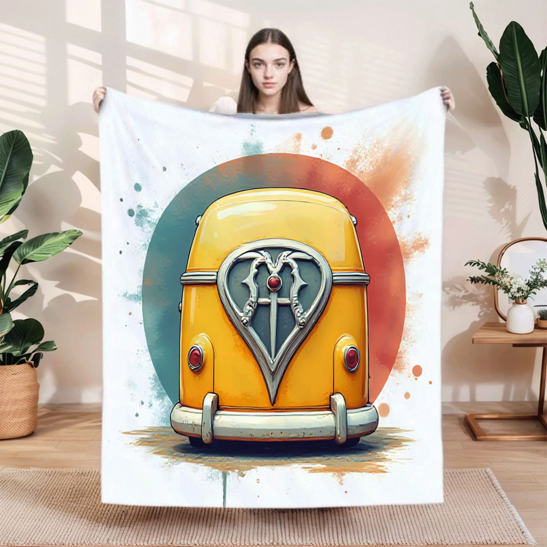 Cozy Flannel Blanket - Soft Warm Durable with Vibrant Heart Emblem ...