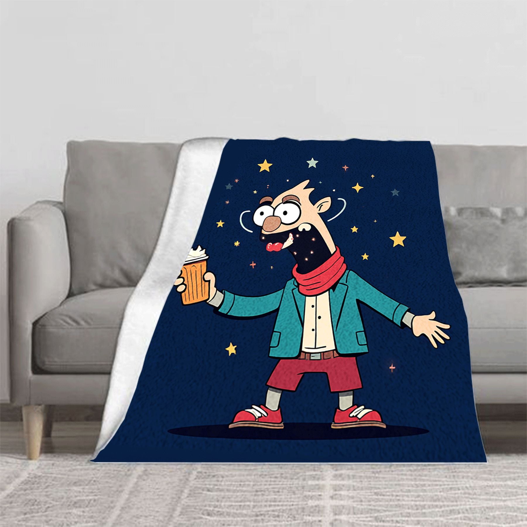 Cozy Flannel Blanket - Soft & Warm Perfect for Sofa Travel & Bed ...